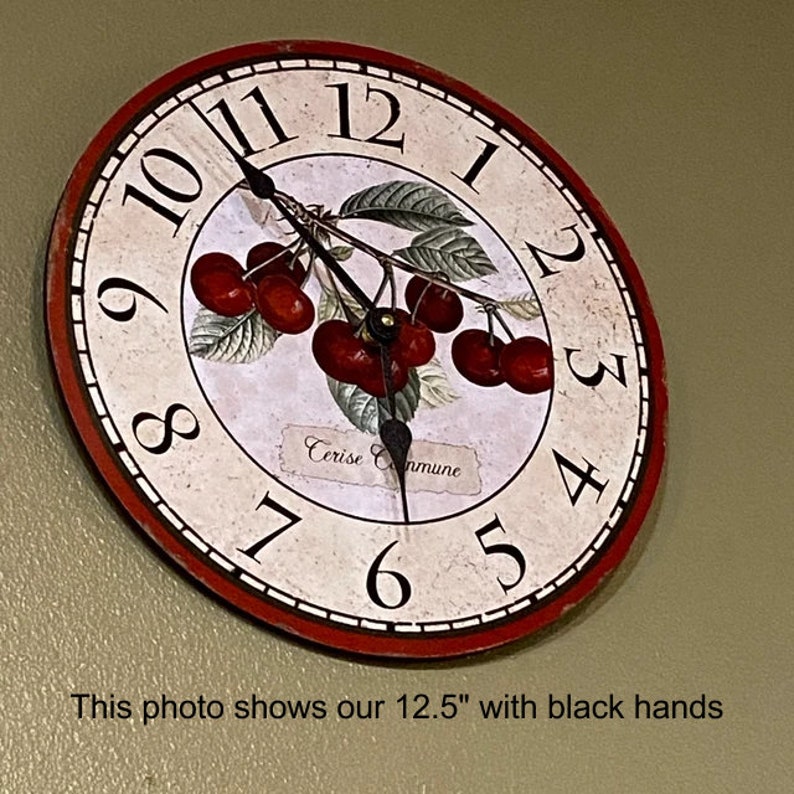 Cherry Clock Cherry Wall Clock - Etsy