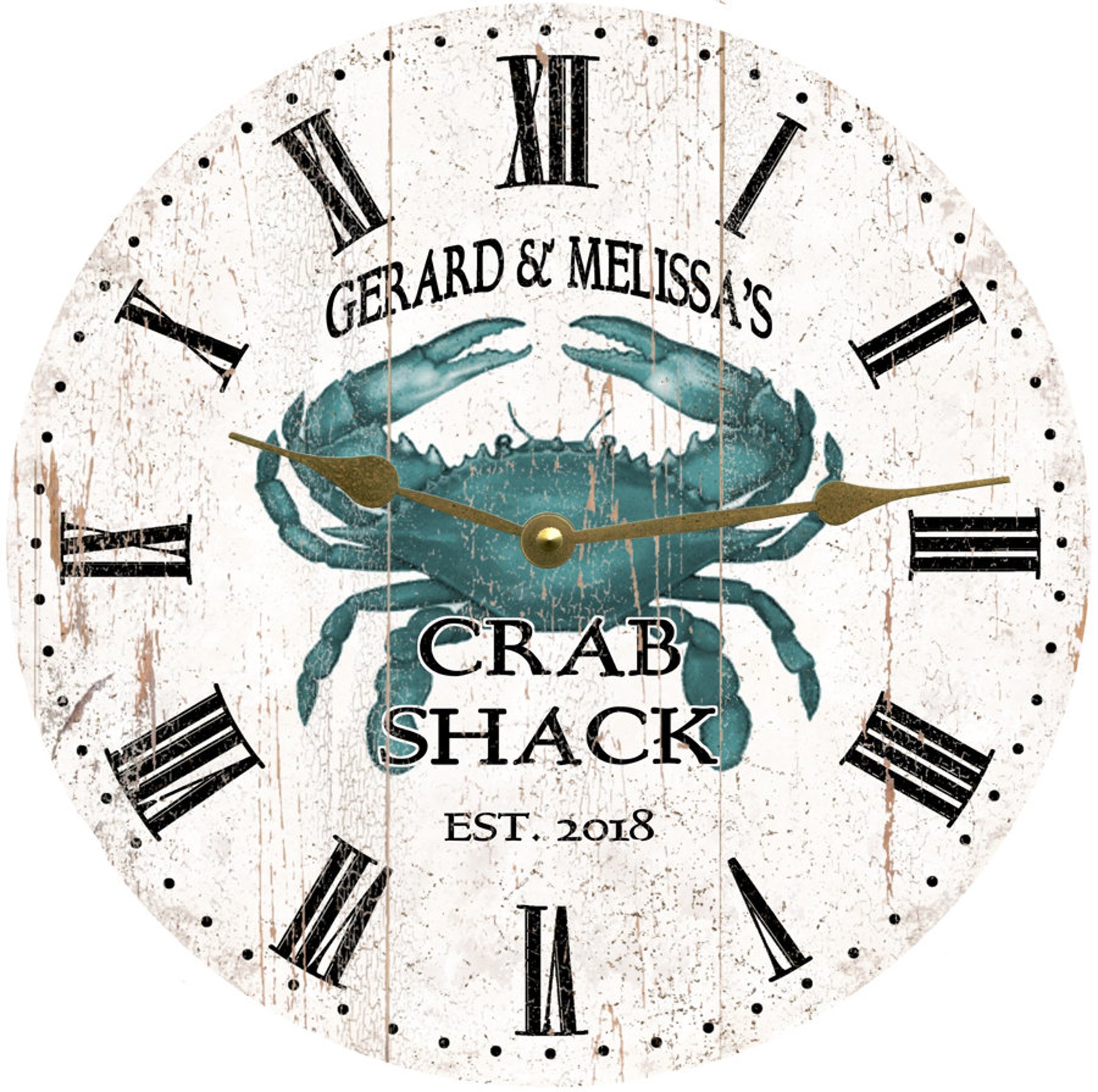 Blue Crab Clock- Personalized Blue Crab Clock - Etsy