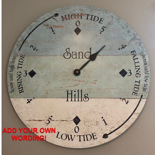 Tide Clock Personalized Beach Tide Clock | Etsy