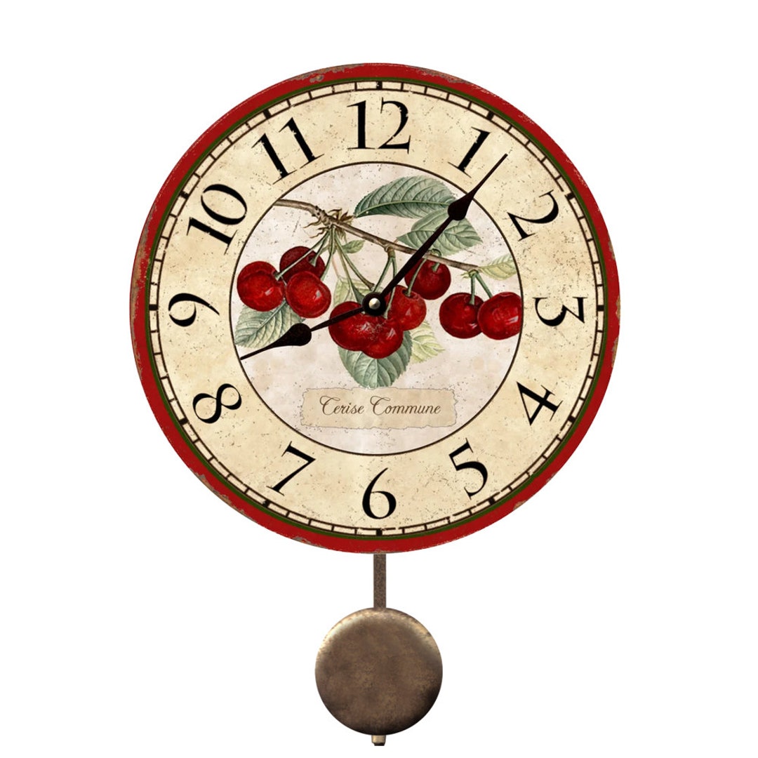 Cherry Pendulum Clock - Etsy