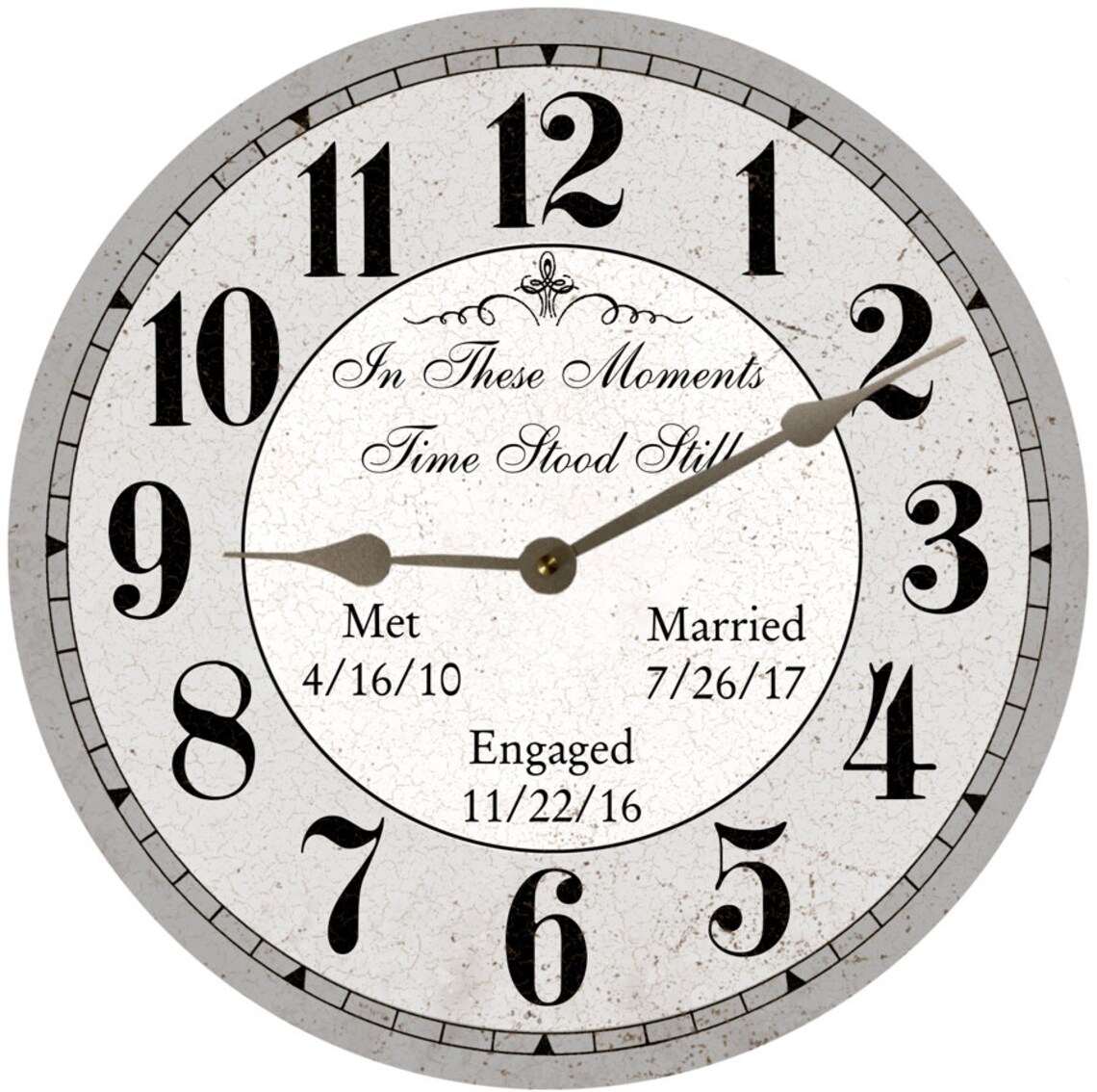 Unique Time Stood Still Clock in Gray - Customizable Design - Etsy