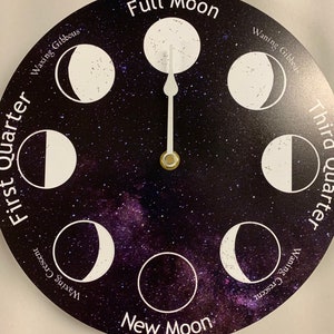 Galaxy Moon Clock- Moon Phase Clock- Lunar Phase Clock - Etsy