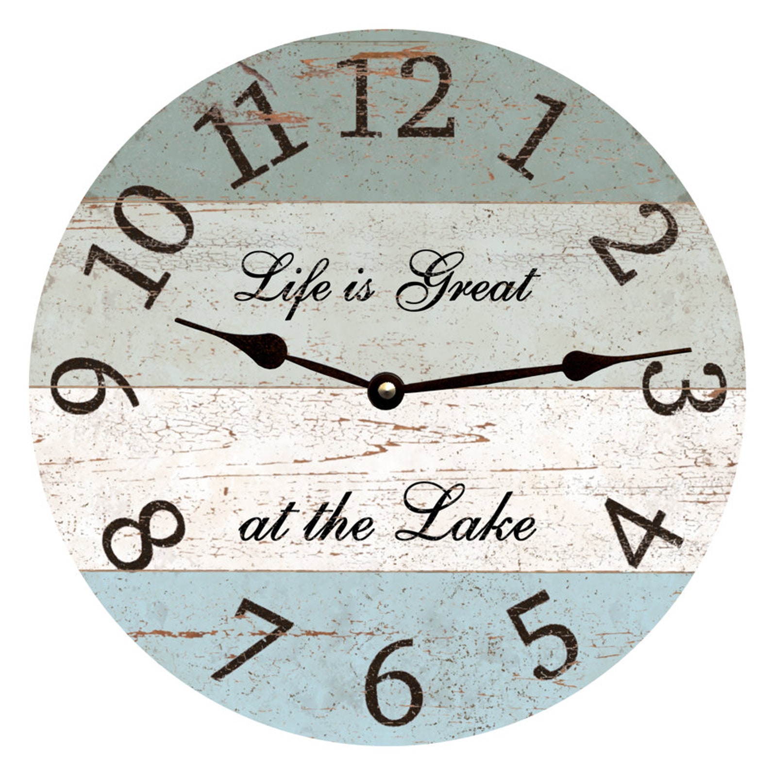 Four Color Lake Clock Life is Great at the Lake - Etsy