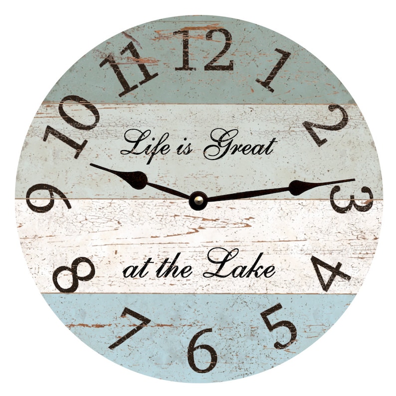 Four Color Lake Clock Life is Great at the Lake - Etsy