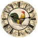 Rooster Clock Rooster Wall Clock - Etsy
