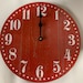 Rustic Red Clock- Barn Red Clock - Etsy