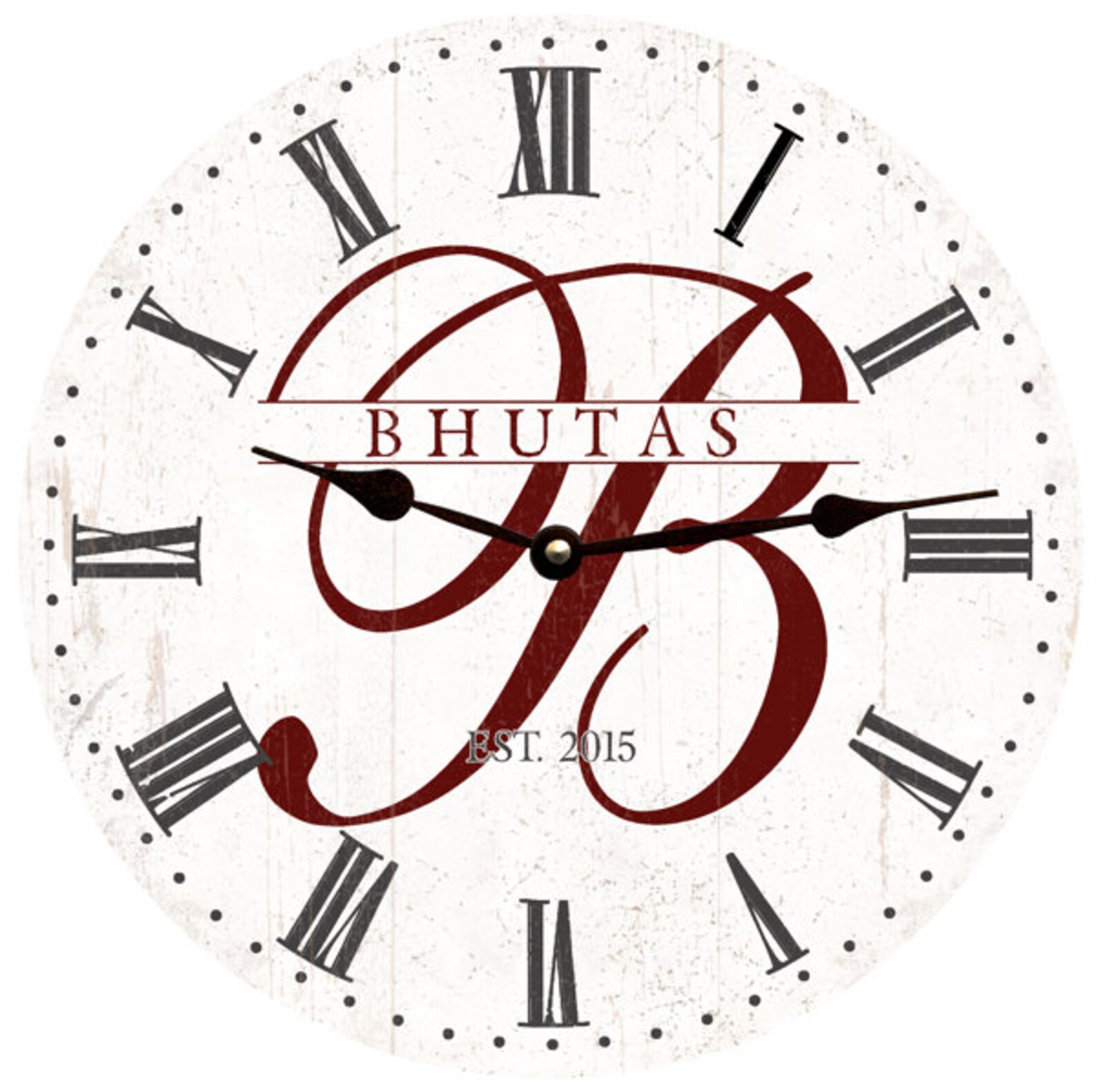Monogram Clock Personalized Monogram Clock White Monogram Clock - Etsy