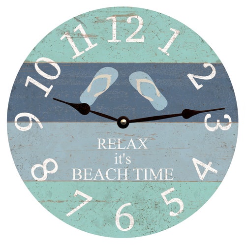 Personalized Relax You're on Beach Time Clock - Etsy