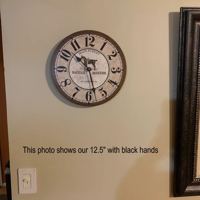 Main Street Saddle Makers Clock- Horse Wall Clock- Equestrian Clock - Etsy