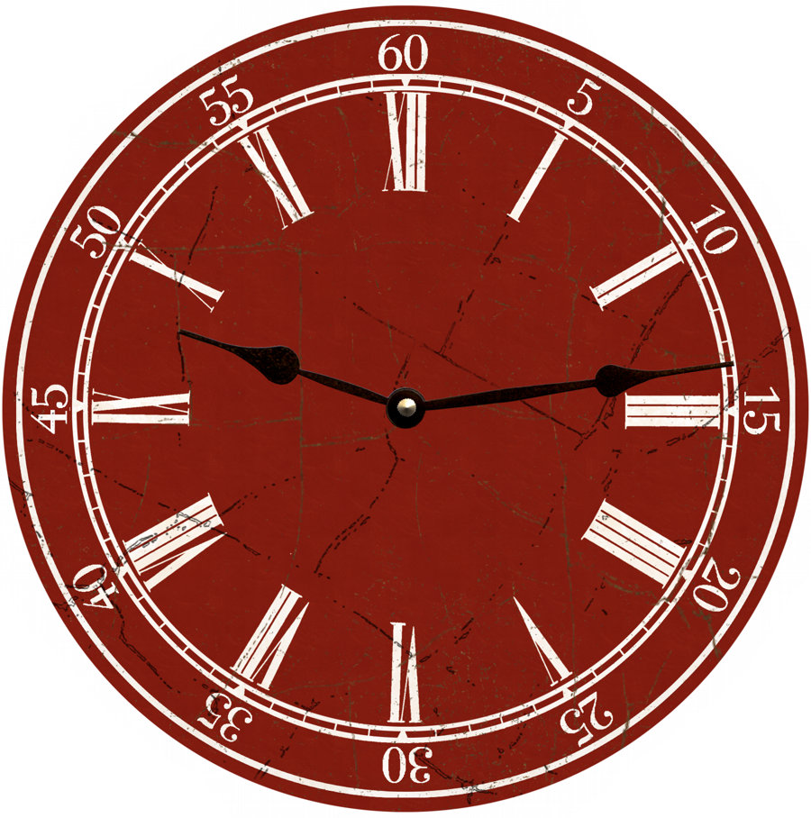 Classic Red Clock - Etsy