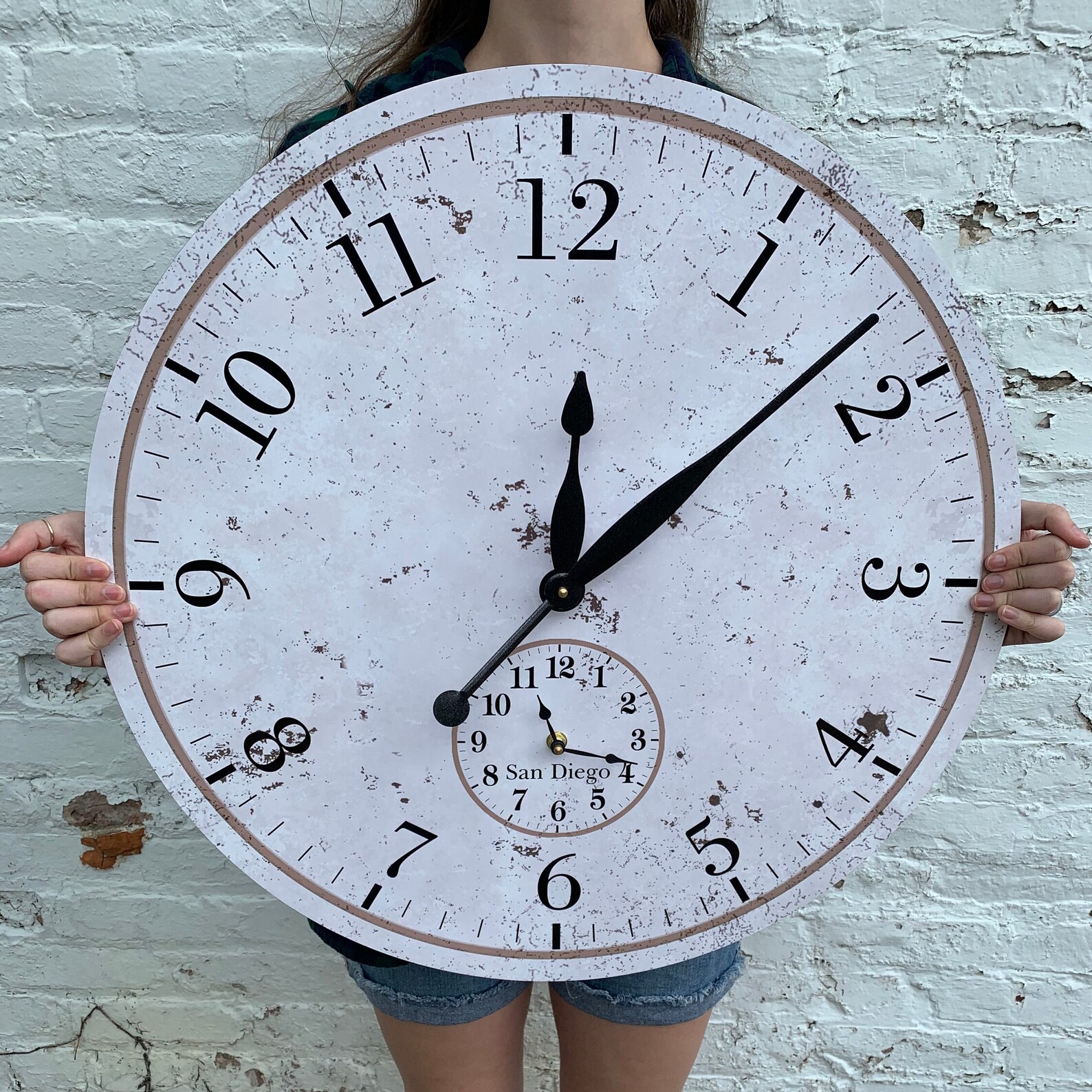 Time Zone Clock Two Time Zones Clock 23 Clock - Etsy