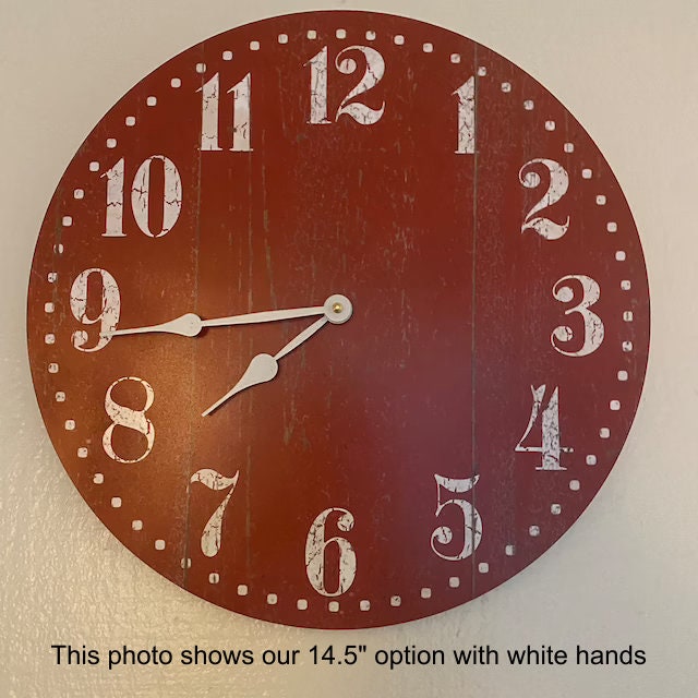 Rustic Red Clock Barn Red Clock | Etsy