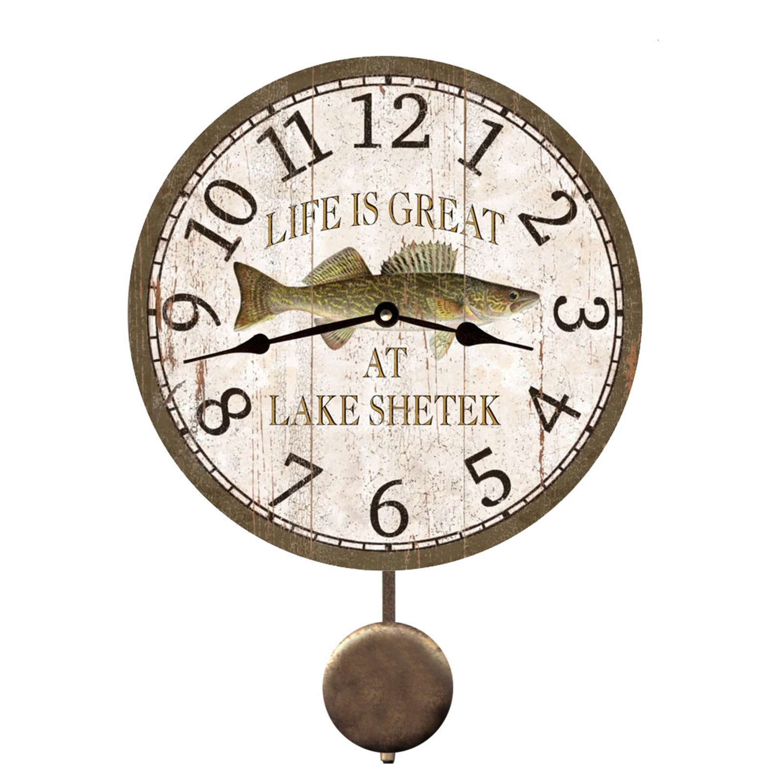 Walleye Clock Personalized Walleye Clock - Etsy