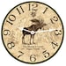 Moose Clock-personalized Rustic Moose Wall Clock - Etsy