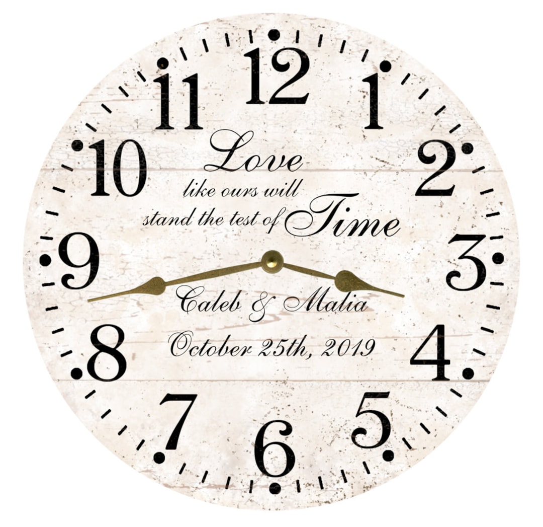 Test of Time Wedding Clock - Etsy
