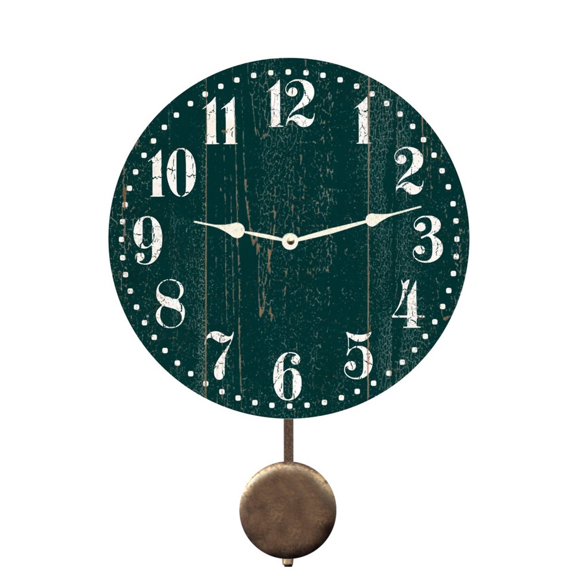 Dark Teal Clock Teal Wall Clock Deep Teal Wall Clock - Etsy