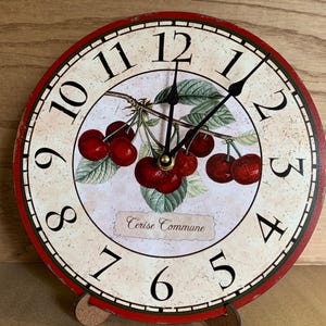 Cherry Clock- Cherry Wall Clock - Etsy