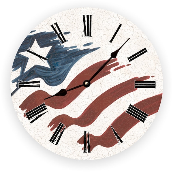 Wooden Flag Clock - Etsy