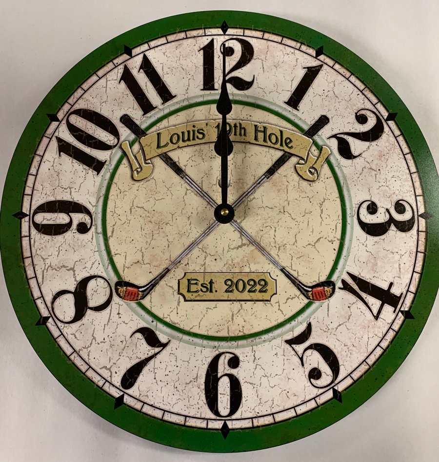 Golf Clock- Personalized Golf Clock - Etsy
