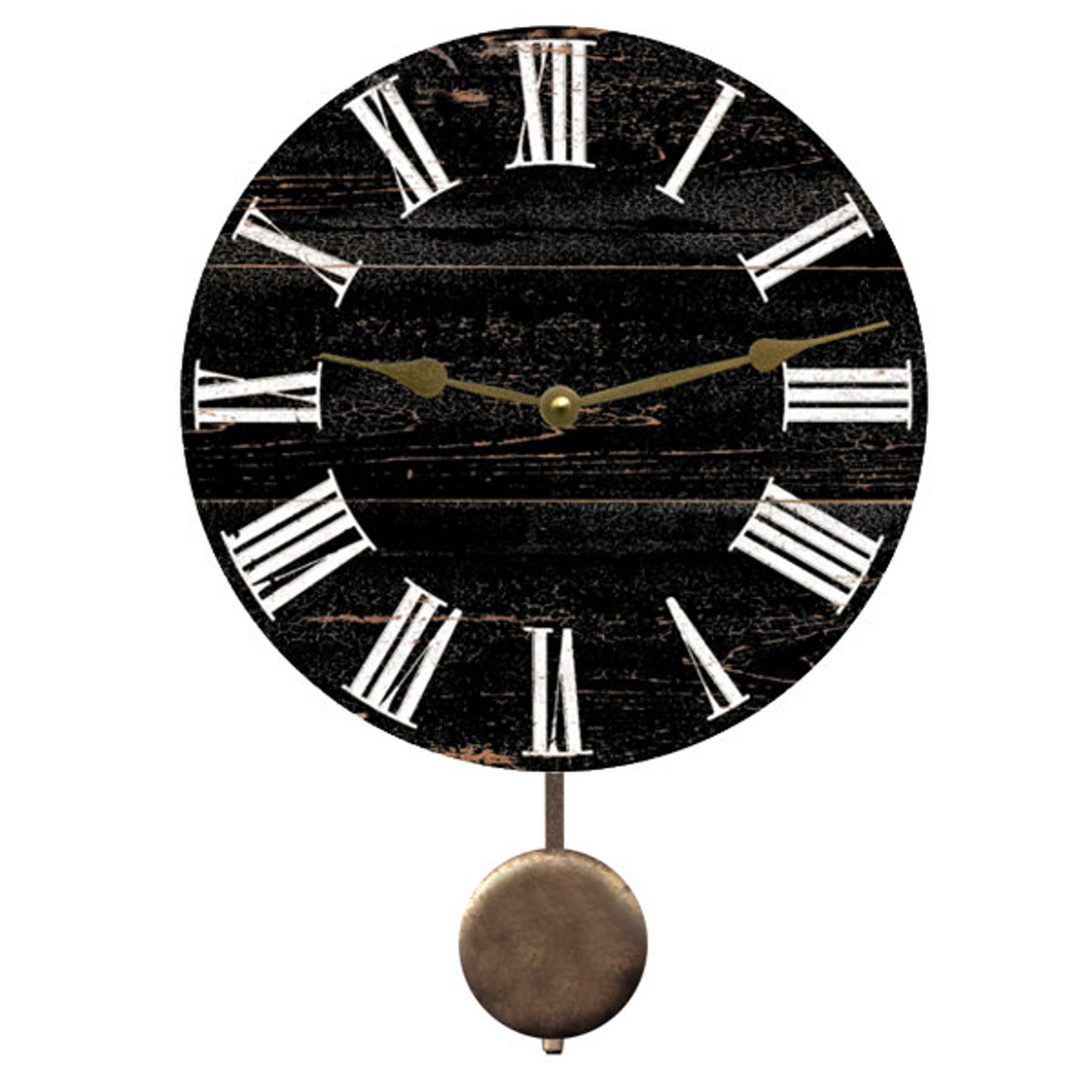 Black Wall Clock - Etsy