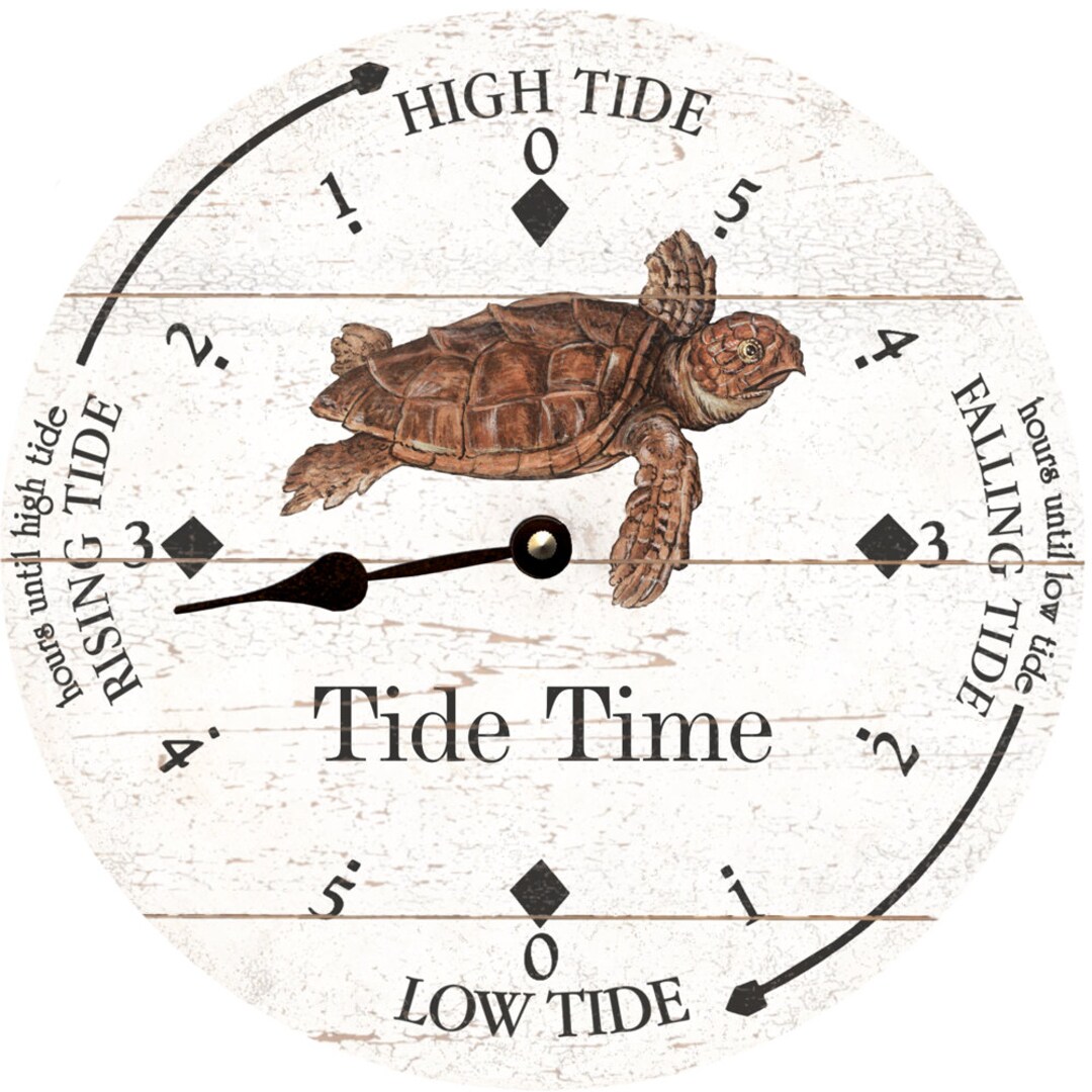 Custom Sea Turtle Tide Clock - Nautical Beach House Gift - Etsy