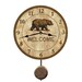 Bear Wall Clock- Rustic Welcome Bear Clock - Etsy