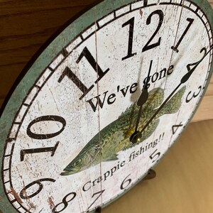Personalized Gone Crappie Fishing Clock - Etsy