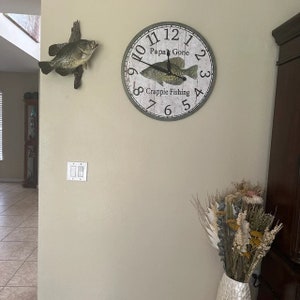 Personalized Gone Crappie Fishing Clock - Etsy