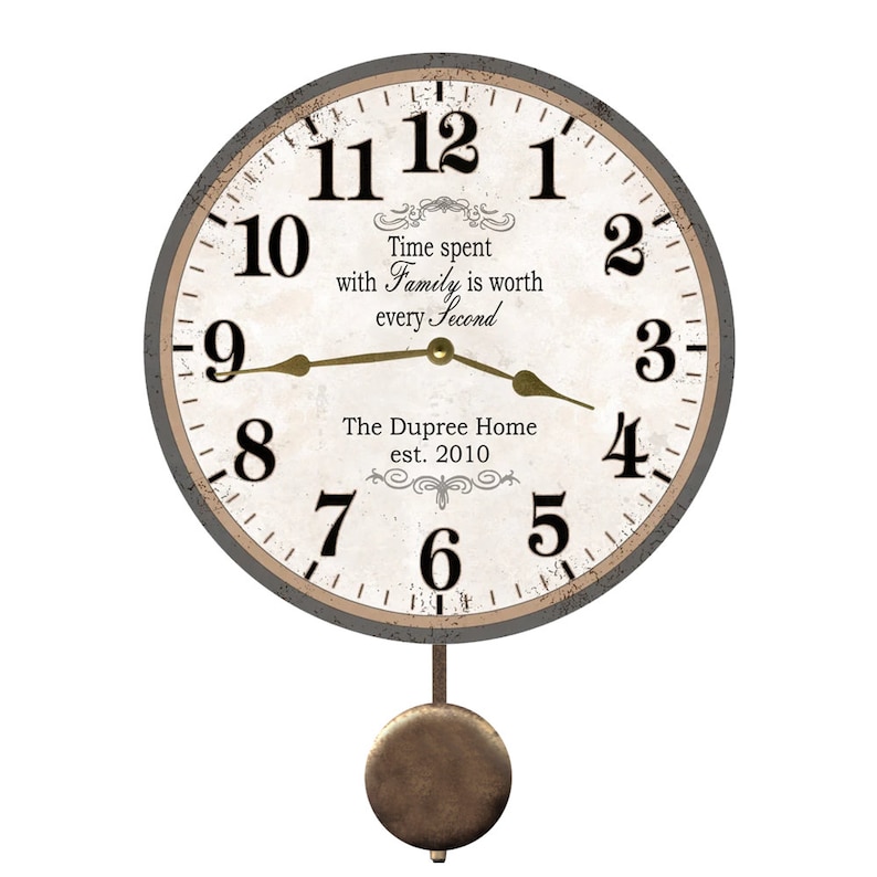 Personalized Family Name Clock- Time Spent With Family is Worth Every ...
