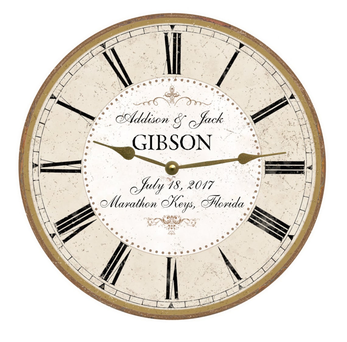 Rustic Wedding Wall Clock Anniversary Clock - Etsy