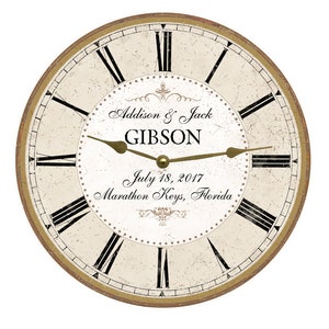 Rustic Wedding Wall Clock- Anniversary Clock - Etsy