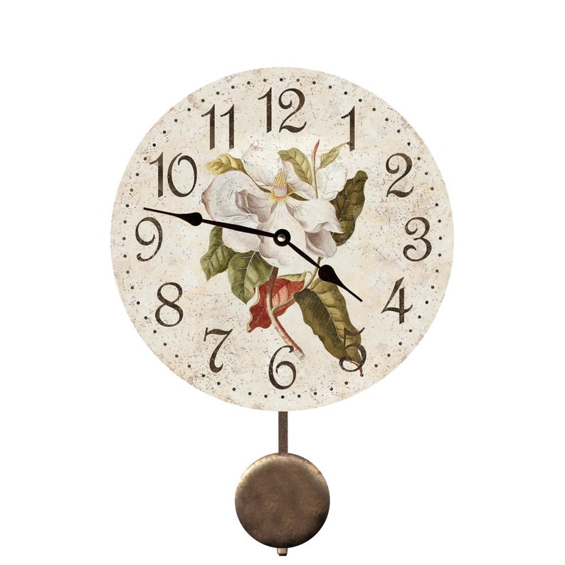 Rustic Flower Clock Magnolia Flower Clock Magnolia Clock - Etsy