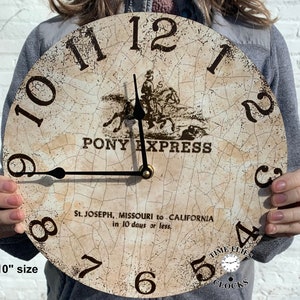 Pony Express Equestrian Clock- Unique Horse Clock - Etsy