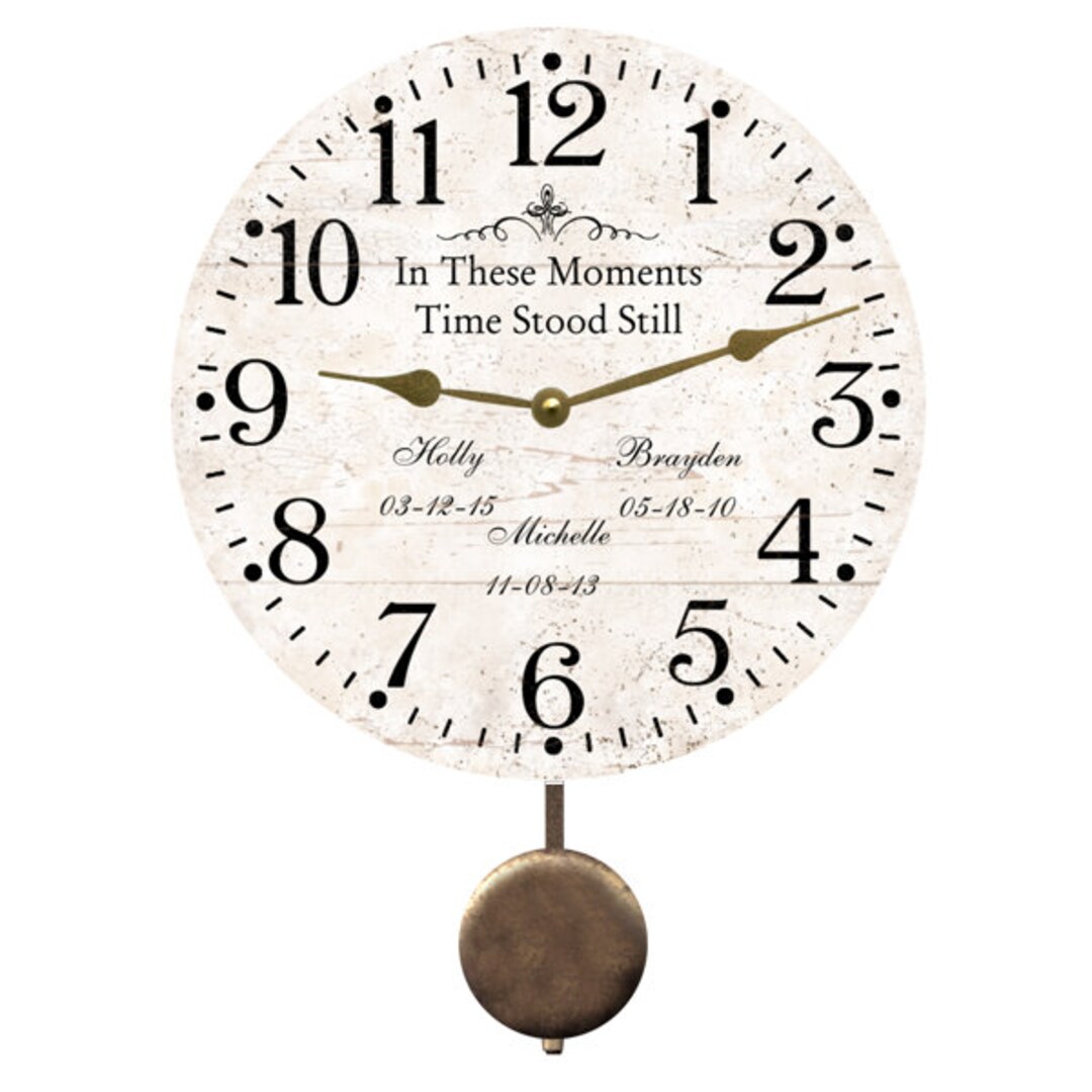 In These Moments Time Stood Still Clock With Pendulum - Etsy