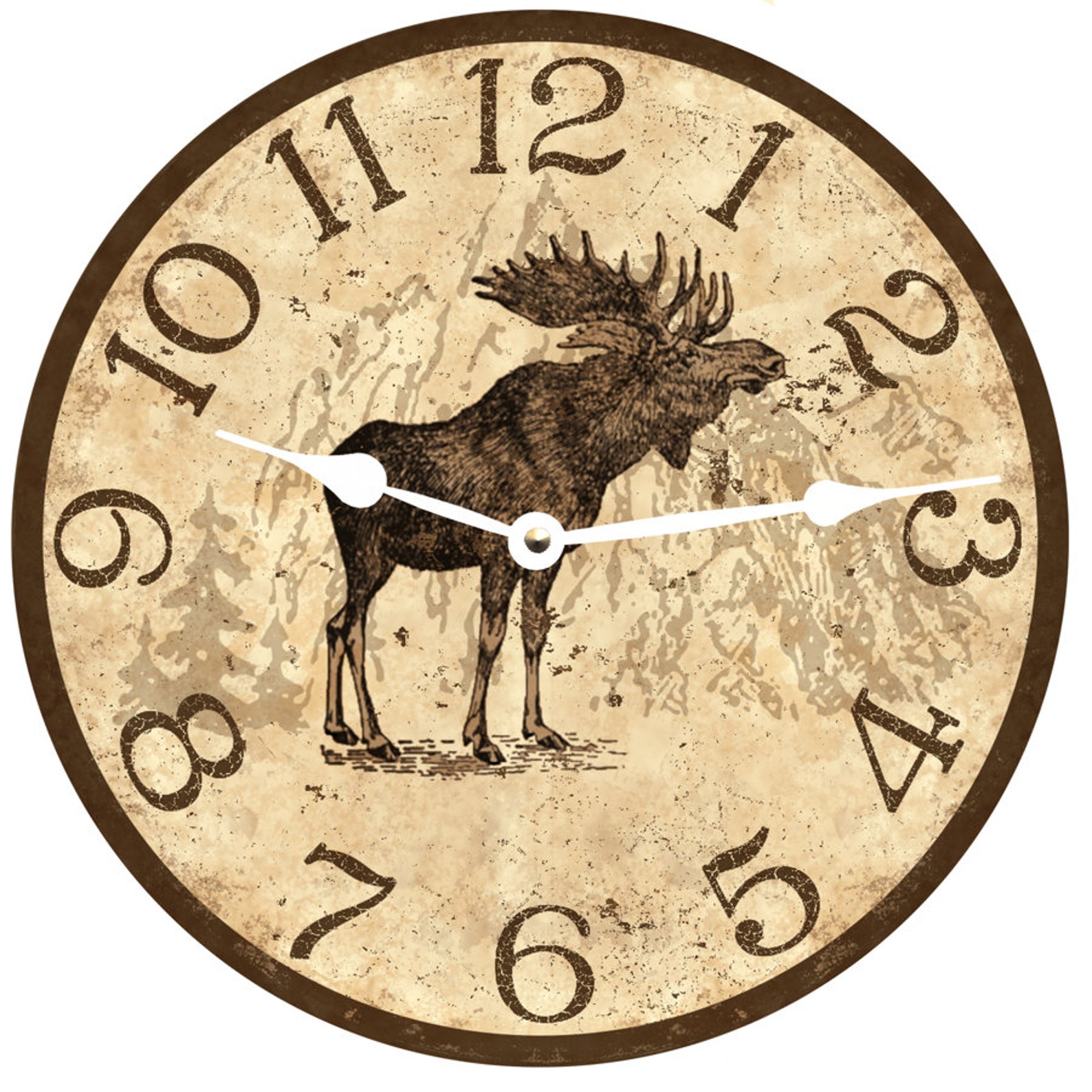 Rustic Moose Clock - Etsy