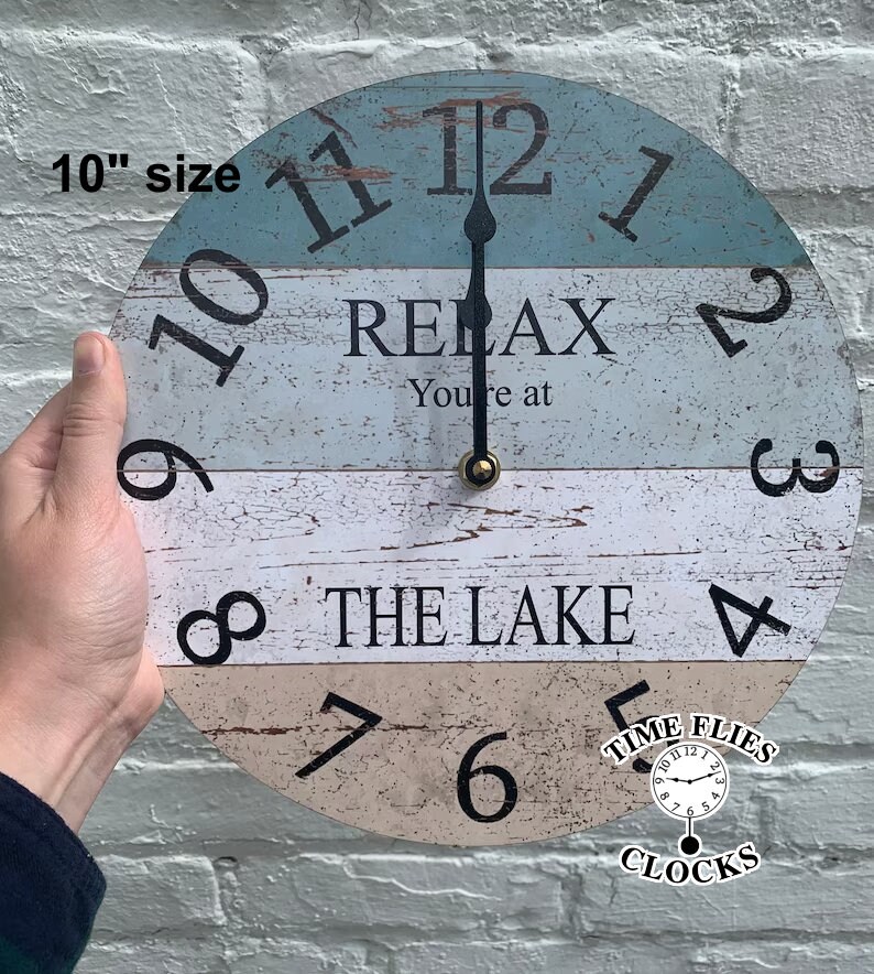 Relax Lake-themed Clock-personalized Lake Clock - Etsy