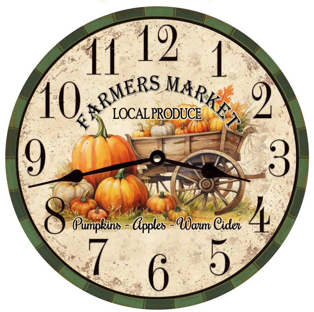 Pumpkin Themed Fall Clock – Perfect for Seasonal Home Décor - Etsy