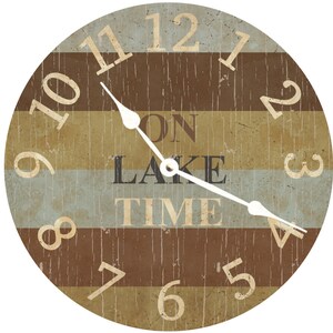 On Lake Time Wall Clock- Lake Themed Clock - Etsy