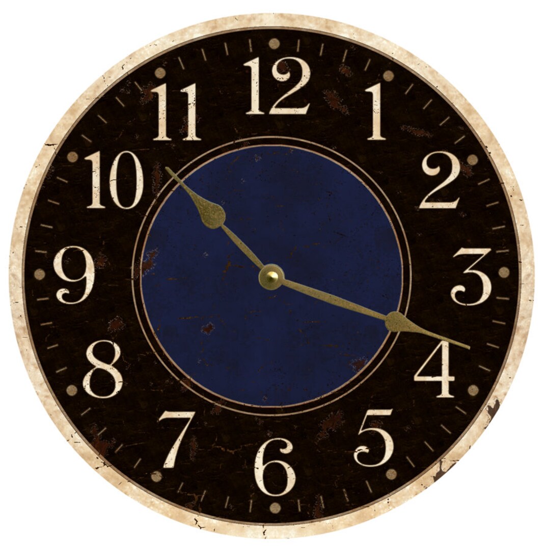 Navy Blue & Black Clock – Chic Clock for Home or Office - Etsy