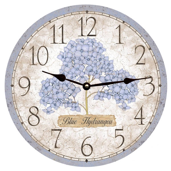 Blue Flower Clock - Etsy