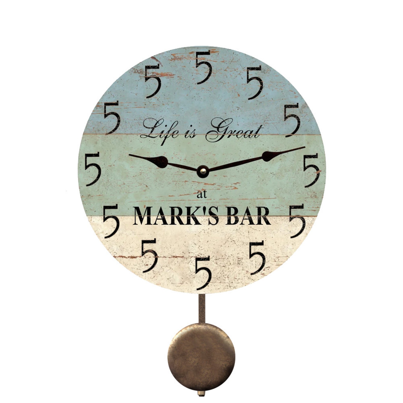 5 O Clock Personalized Beach Clock - Etsy