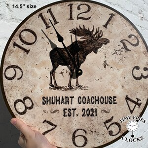 Personalized Moose Clock- Moose Wall Clock - Etsy