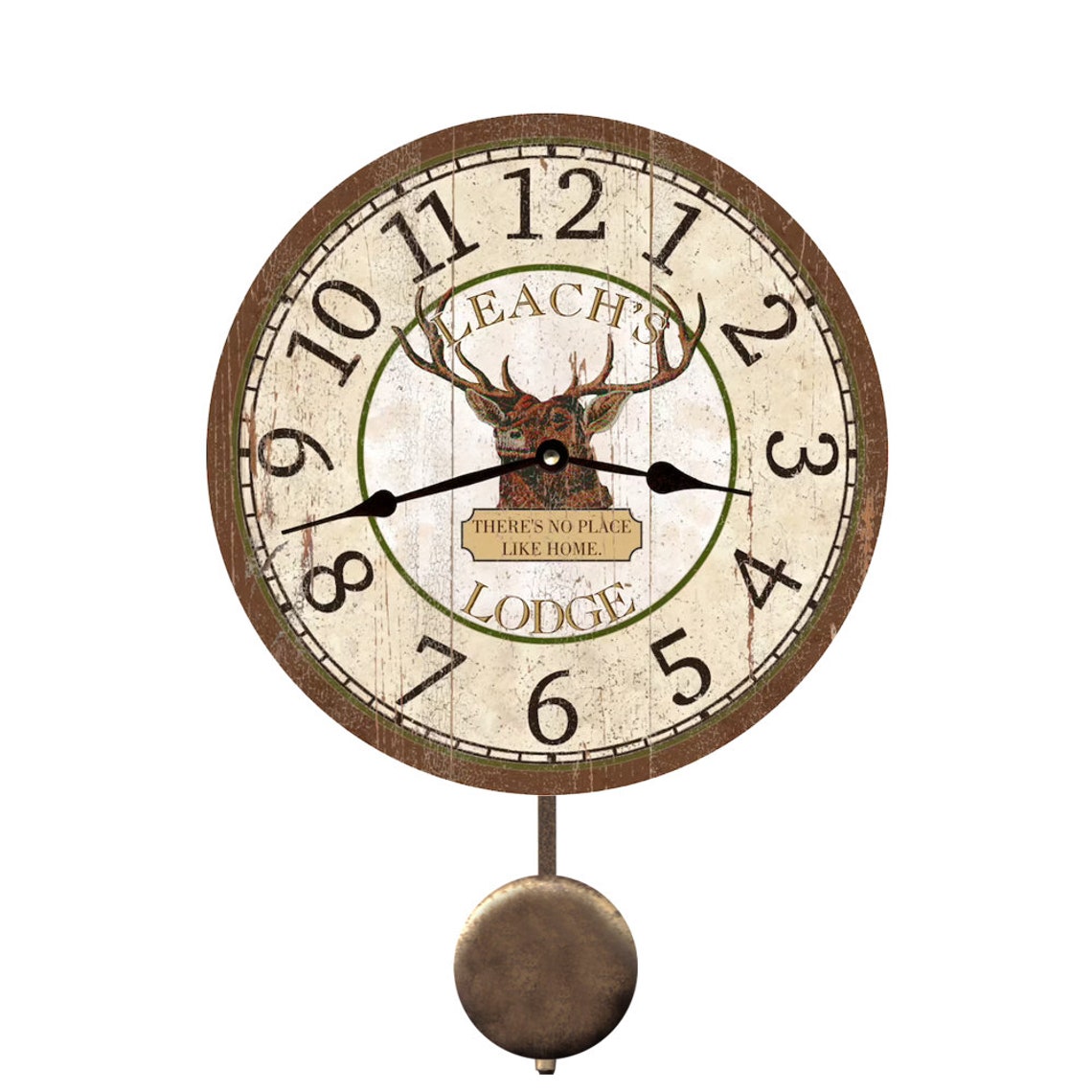 Personalized Deer Clock Deer Lodge Clock - Etsy