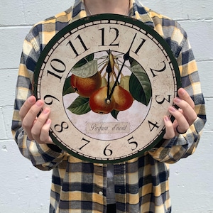 Pear Clock- French Pears Clock- Kitchen Clock - Etsy