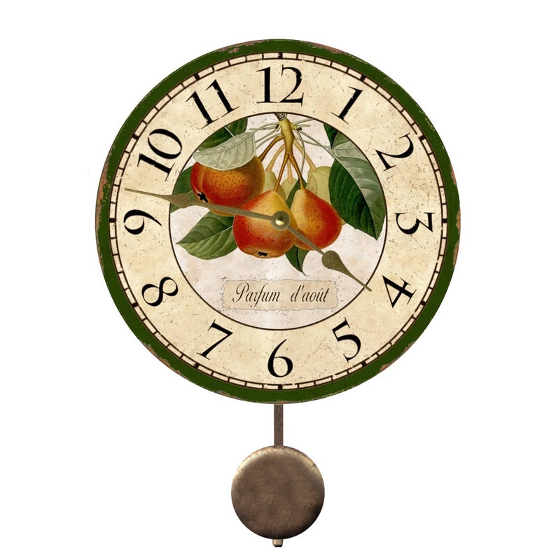 Pear Clock French Pears Clock Kitchen Clock - Etsy