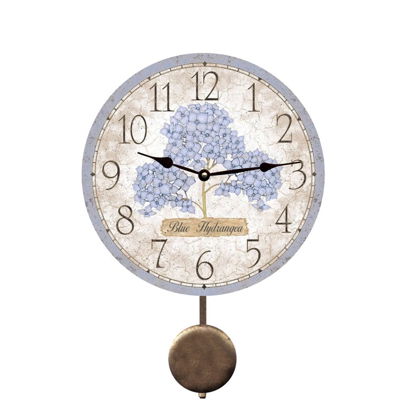 Blue Hydrangea Flower Clock - Etsy