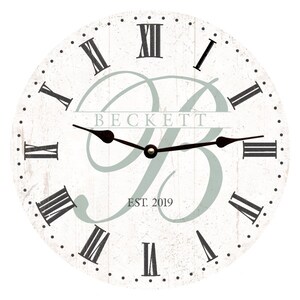 Monogram Clock - Etsy