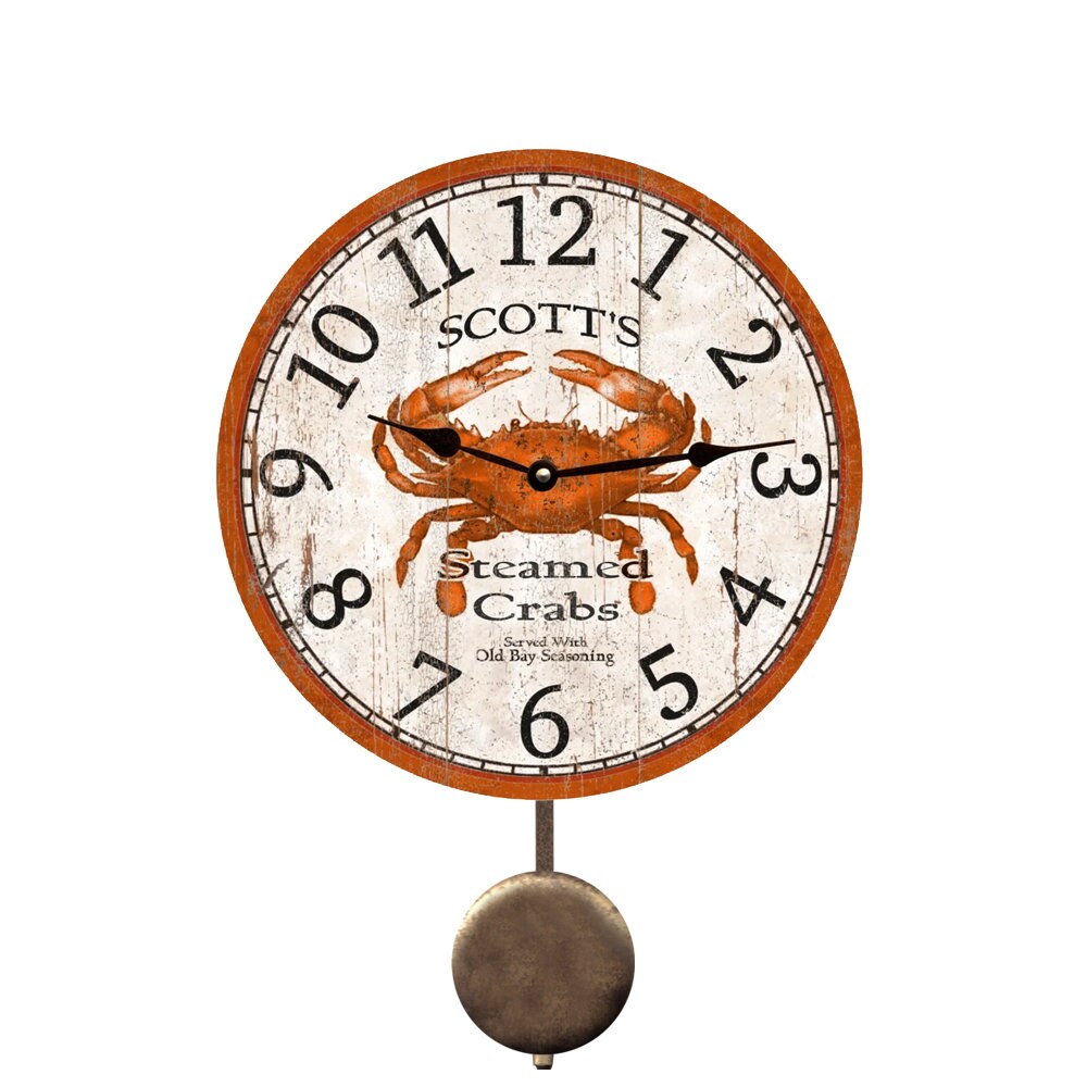 Crab Clock Personalized Crab Clock | Etsy
