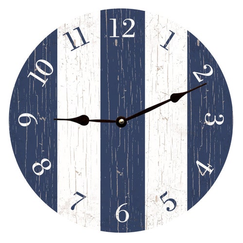 Floral Clock Blue Floral Toile Clock - Etsy