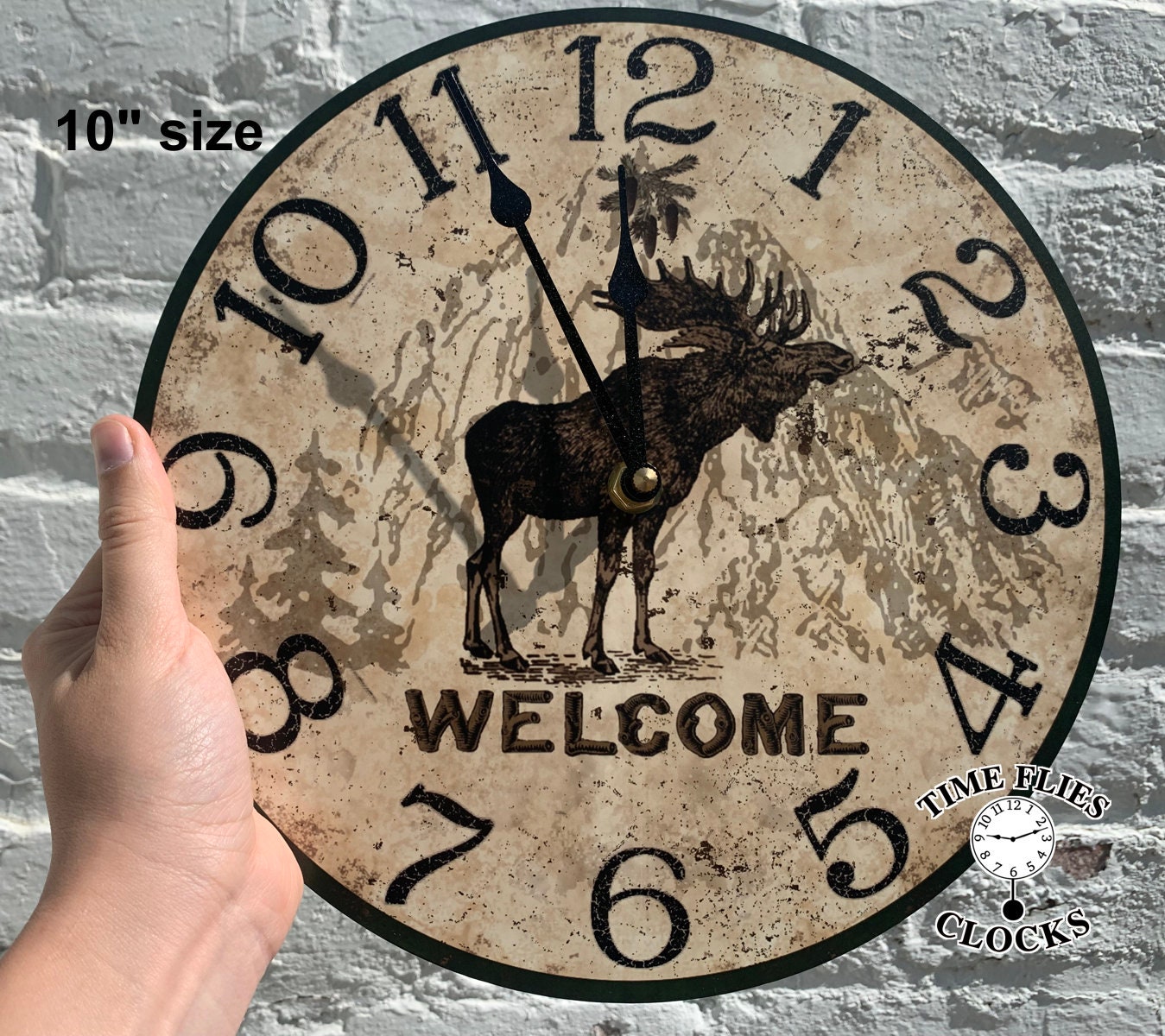 Lodge Clock- Welcome Moose Lodge Clock - Etsy